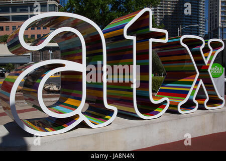 ATX sign at Whole Foods in downtown Austin, Texass Stock Photo - Alamy