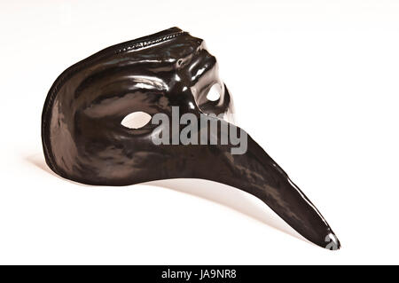 black Venetian mask called Zanni, isolated Stock Photo - Alamy