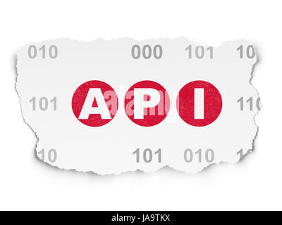 Software concept: Api on Torn Paper background Stock Photo - Alamy