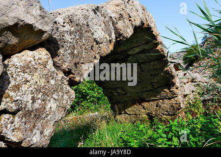 Travertine arches of Kude Bridge on the Krupa River, Croatia Stock ...