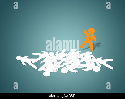 Symbol for leadership. stand out from the crowd concept Stock Photo - Alamy