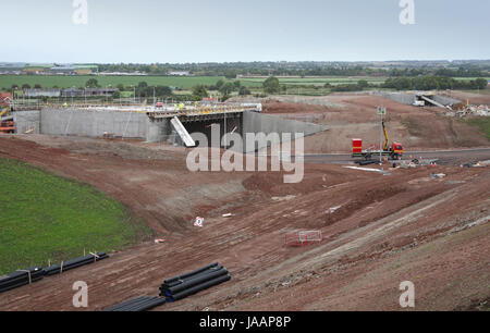 Construction of a new section of dual-carriageway on England's A46 ...