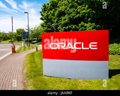 Oracle Sign, outside UK head office, Reading, Berkshire, England, UK ...