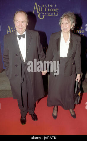 Actor Peter Sallis with his wife Elaine Usher. 27th March 1987 Stock ...