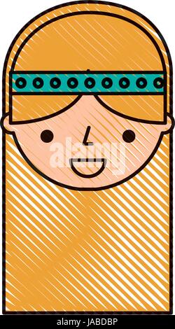 hippie woman avatar character vector illustration design Stock Vector ...