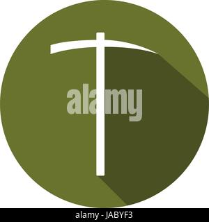 Ice pick axe icon cartoon vector. Arctic exploration. Flag scientist ...