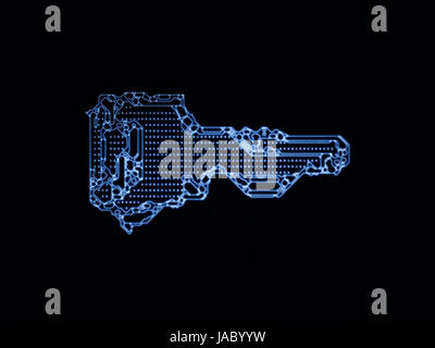 Encryption Key series. Interplay of stylized key and number symbols on ...