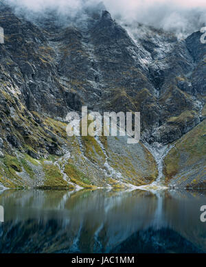 Black Lake below Mount Rysy in the Tatra mountains Stock Photo - Alamy