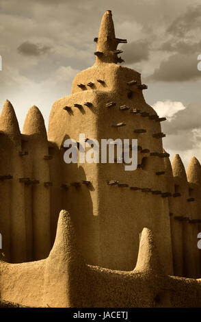 Mali, West Africa, Djenne - impressive mosques built entirely of clay ...