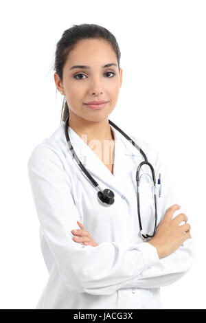 Young arab woman pharmacist smiling confident standing with arms ...