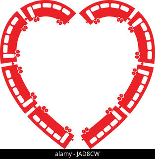 Heart Train vector illustration Stock Photo - Alamy