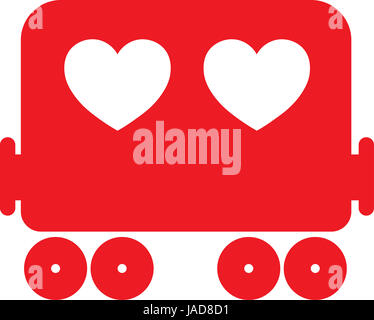 Heart Train vector illustration Stock Photo - Alamy
