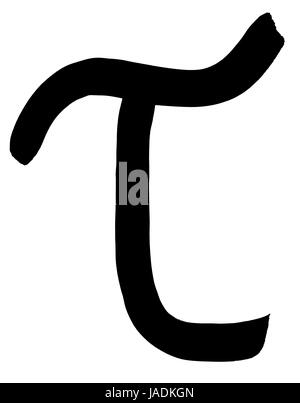 Tau greek letter, Tau symbol vector illustration Stock Vector Image ...