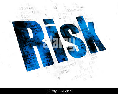Business concept: Risk on Digital Data Paper background Stock Photo - Alamy