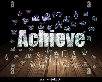 Business concept: Achieve in grunge dark room Stock Photo - Alamy