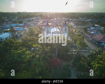 Cityscape of Jinotepe city in Nicaragua country aerial view Stock Photo ...