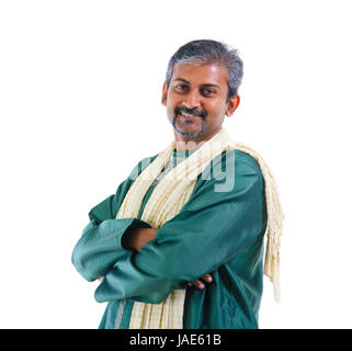 Traditional Indian man crossed arm Stock Photo - Alamy