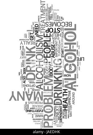 Alcoholism word cloud concept. Vector illustration Stock Vector Art ...