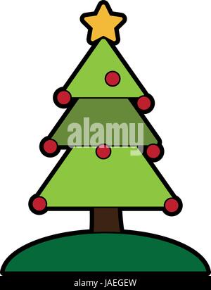 decorated tree christmas related icon image vector illustration design ...