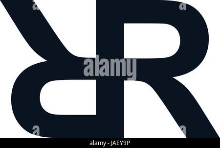 overlapped initial letter logo logotype theme vector art Stock Vector ...