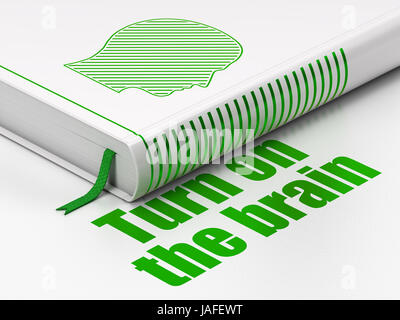 Studying concept: Turn On The Brain on wall background Stock Photo - Alamy