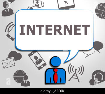 Internet Icons Indicating Browsing The Web 3d Illustration Stock Photo ...