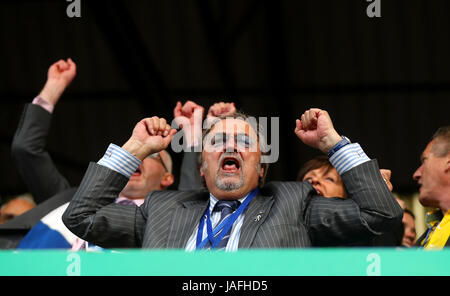 Portsmouth Board Member Mark Trapani celebrates in the stands Stock ...