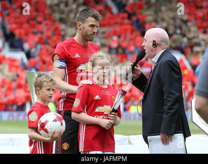 Michael Carrick next to his children Jacey and Louise before his ...