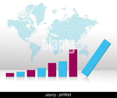 bar graph chart falling illustration Stock Photo - Alamy