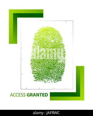 illustration of access granted sign with thumb on isolated background ...