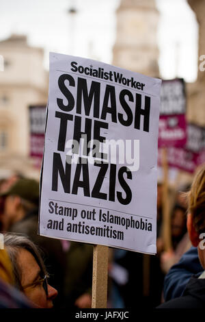 EDL / Britain First rally with counter demo by the Unite Against ...