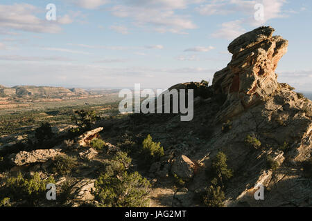 Rock formations and summit of Comb Ridge, Bears Ears National Monument ...