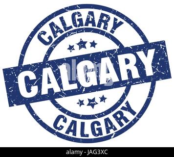Calgary blue round grunge stamp Stock Vector Image & Art - Alamy