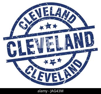 Cleveland blue round grunge stamp Stock Vector Image & Art - Alamy