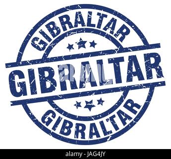 Gibraltar blue round grunge stamp Stock Vector Image & Art - Alamy