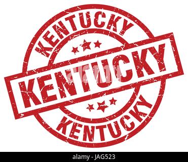 Kentucky stamp. Travel red rubber stamp with the map of US state ...