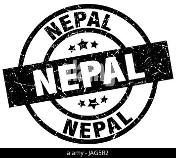 Nepal sticker. Travel rubber stamp with map of country, vector ...