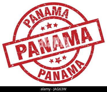Panama red round grunge stamp Stock Vector Image & Art - Alamy