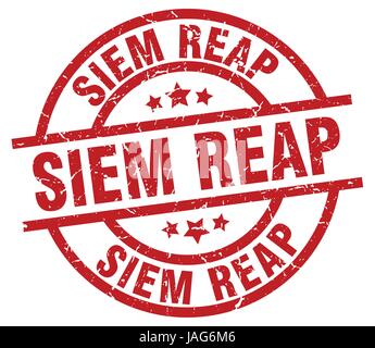 Siem Reap red round grunge stamp Stock Vector Image & Art - Alamy