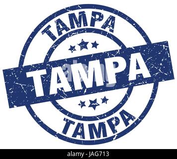 Tampa blue round grunge stamp Stock Vector Image & Art - Alamy