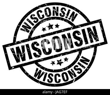 Wisconsin black round grunge stamp Stock Vector Image & Art - Alamy