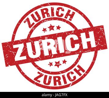 Zurich red round grunge stamp Stock Vector Image & Art - Alamy