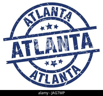 Atlanta blue round grunge stamp Stock Vector Image & Art - Alamy