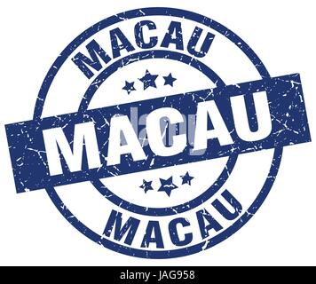 Macau blue round grunge stamp Stock Vector Image & Art - Alamy
