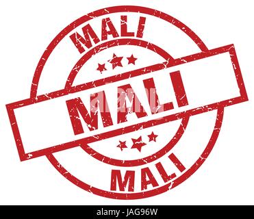 Mali stamp. Travel red rubber stamp with the map of the country, vector ...