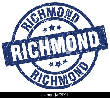 Richmond blue round grunge stamp Stock Vector Image & Art - Alamy