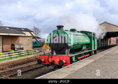 Locomotive 75254, an 0-6-0ST Austerity engine with war department logo ...