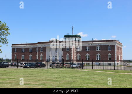 Floyd Bennett Field, Art Deco building of former main terminal, city ...