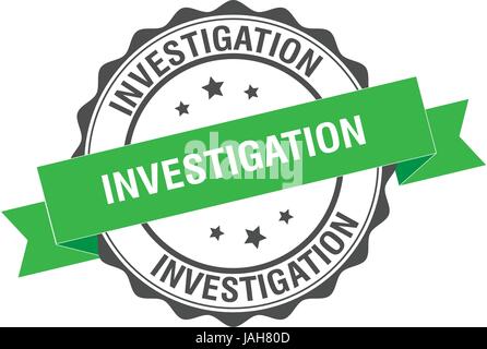 investigation stamp. investigation sign. round grunge label Stock ...