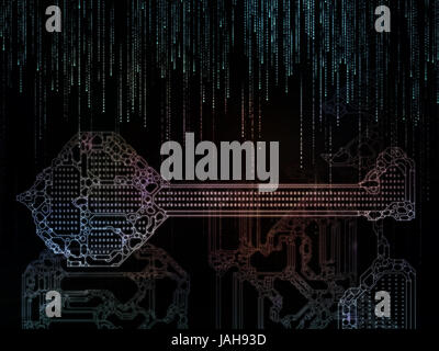 Encryption Key series. Backdrop of stylized key and number symbols on ...